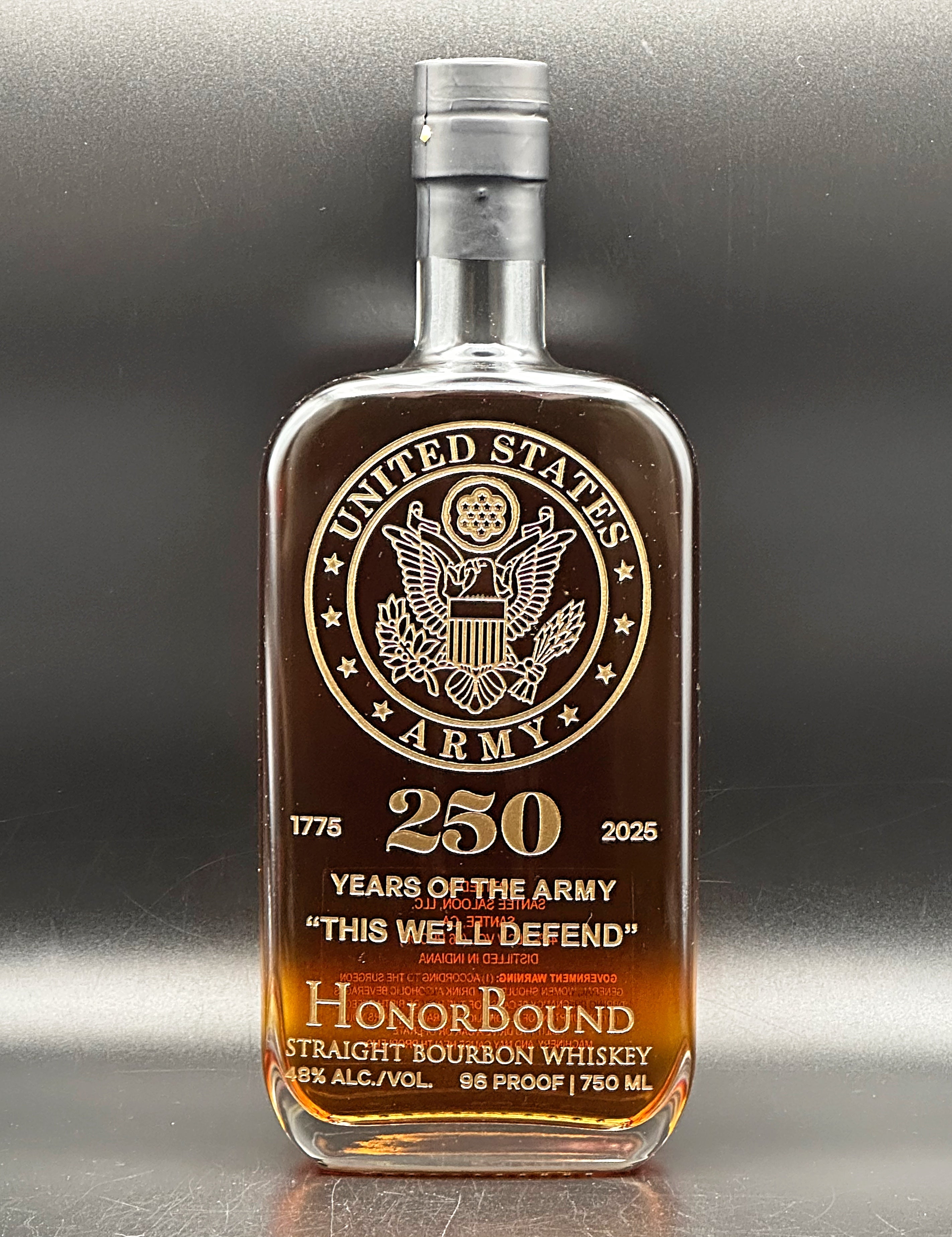 Army 250th Anniversary Whiskey Bottle – Service Through Spirits